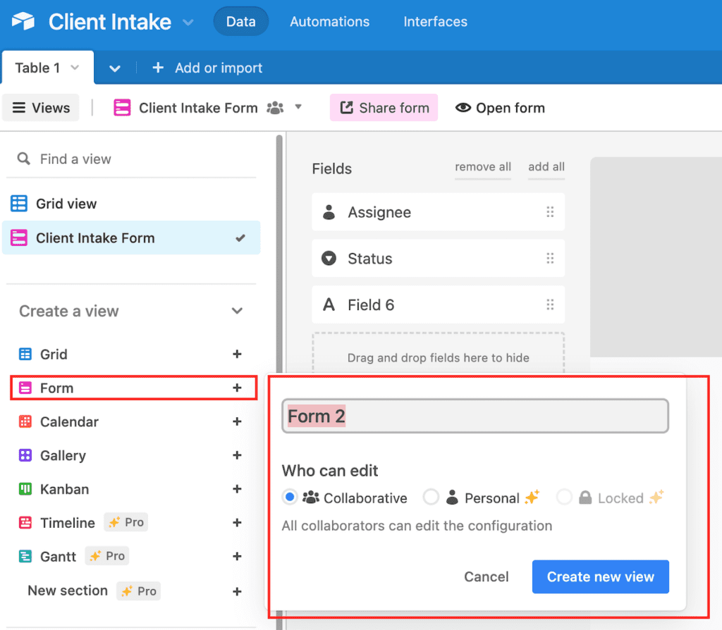 Create Airtable Client Intake Forms Free And Powerful Fetchprofits